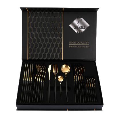 China Modern Design Party Occasion Giftbox Knife Fork Spoon Set for Western Dinner for sale