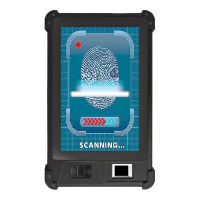 China China Manufacturer 8 inch 4G NFC Bluetooth Fingerprint Tablet with Fingerprint Identification 2D Barcode Scanner FP08 for sale