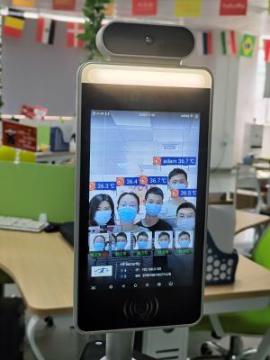 China HFSecurity RA08TPlus Multi-Person New Design 8 inch Dynamic Facial Fask Temperayure Detect Access Control for sale