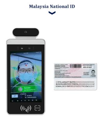China HFSecurity RA08TPlus 8 Inch Touch Screen Android Multi Person Face Temperature Detection And Recognition Terminal for sale