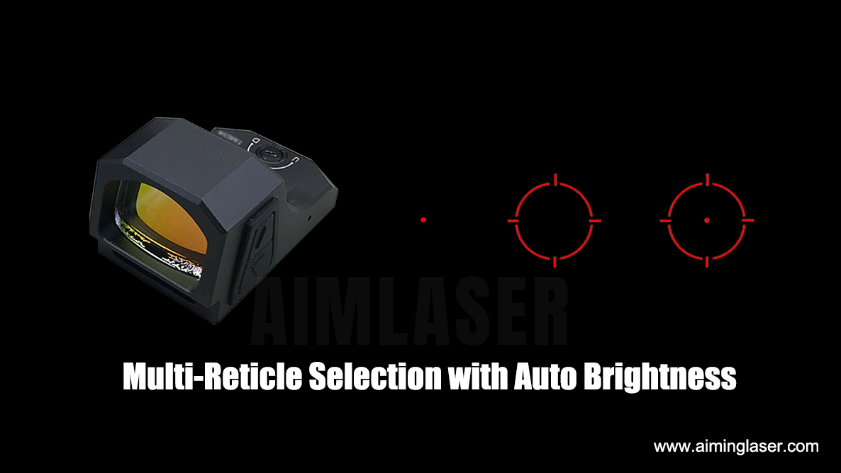 AM-RDS-P1 Red Dot Sight Multi-Reticle Selection with Auto Brightness
