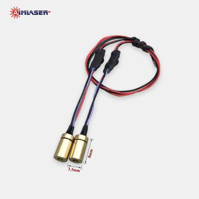 China 650nm 1mW Miniature Laser Diode Module 3.3x8mm with 8000-Hour Lifespan for Precision Instrumentation for sale