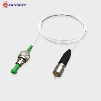 China 450nm 60mW Single Mode Fiber Coupled Laser Module with LD Driver and PD Feedback - 3.0V DC, Φ8x22mm for sale