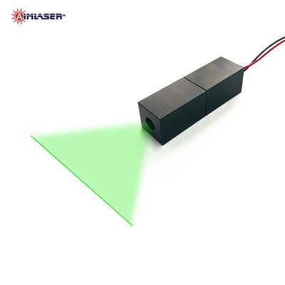 China 520nm 50mW Powell Lens Uniform Line Laser Module with 110° Fan Angle and ≤30μm Line Width for Machine Vision for sale