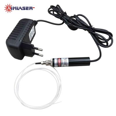 China Plug and Play 650nm 50mW 105um Multimode Fiber Coupled Laser Diode Module With Power Adapter for sale