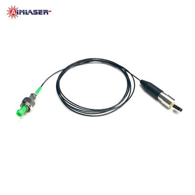 China 520nm 30mW 4μm Green Single Mode Coaxial Fiber Coupled Laser Diode Module with FC/PC Connector for sale