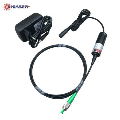 China 635nm 30mW 3μm Single Mode Fiber Coupled Laser Diode Module with FC/PC Connector - 8×22mm Compact Design for sale