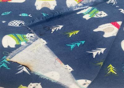 China Cotton Bear Print Flannel Flame Retardant Fabric Supports Customization for sale