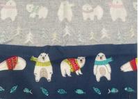 China Cotton Bear Print Flannel Flame Retardant Fabric Supports Customization for sale