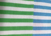 China Medium Weight Green White Striped Cotton Flannel Fabric 43/44 57/58 Inch Width for sale