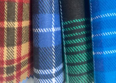 China Woven Plaid Brushed Cotton Flannel Fabric Custom Printed for sale