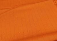 China Wear Resisting Orange Anti Static Fire Retardant Fabric 260gsm 150cm Width for sale