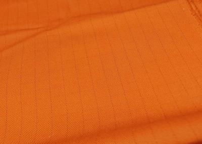 China Wear Resisting Orange Anti Static Fire Retardant Fabric 260gsm 150cm Width for sale