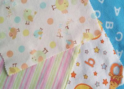 China 100% Cotton Flannel Fabric 150-200 GSM Floral Print Skin Friendly for Baby Clothing for sale