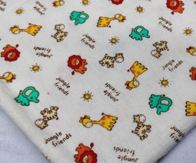 China 100% Cotton Cartoon Printed Flannelette Fabric 150-200GSM 42-93 Inch Width for sale