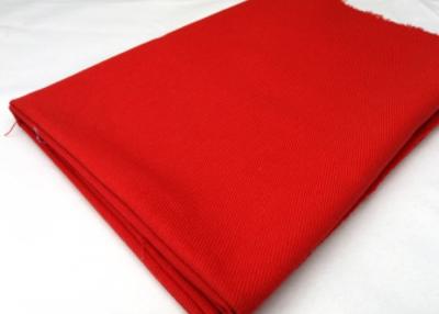 China 240-245gsm Twill Flame Retardant Fabric 100% Cotton Oil Water Resistant Red 150cm for sale