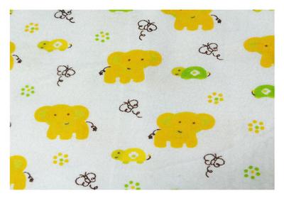 China 100% Cotton Cartoon Printed Flannel Fabric 150 GSM Shrink Resistant Plain Style for Children Clothing for sale