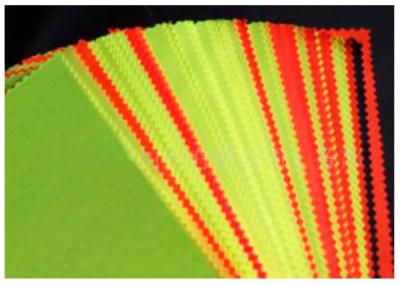 China Red Fluorescent Fabric Water Oil Resistant 150GSM Combed Yarn Type for Clothing for sale