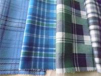 China 100% Cotton Plaid Shirting Fabric Yarn Dyed With Flame Retardant Function for sale