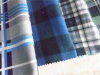 China 100% Cotton Plaid Shirting Fabric Yarn Dyed With Flame Retardant Function for sale