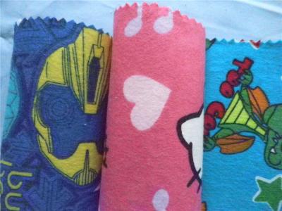 China Baby Cotton Flannel Fabric 80% Polyester 20% Cotton 57/58 Inch Soft Double Sided Cartoon Animal for sale
