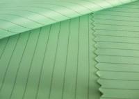 China 100% Polyester Plain Anti Static Fabric 100D 0.5cm Grid Strip For Lab Coat for sale