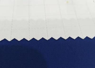 China Uniform Garment Anti Static Fabric 10x10mm Grid Carbon Fibre Polyester Cotton 150GSM 150CM for sale