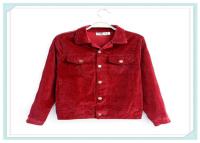 China 100% Cotton Red Wide Wale Corduroy Fabric 4.5 Wales 302gsm for Jacket for sale