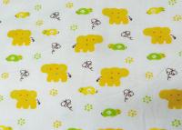 China 150gsm Cotton Flannel Fabric Cartoon Animal Reactive Printed for Baby Blanket for sale