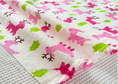 China Cute Plain Dyed Printed SGS Cotton Flannel Cloth For Children for sale