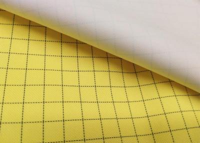 China 5mm Grid Yellow Anti Static Fabric For Industy UnderWear for sale