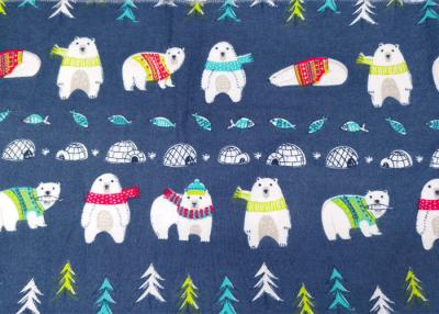 China White 100% Cotton Flannel Fabric Print for Bedding and Cover 150cm Width for sale