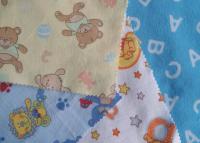 China Cotton Flannel Fabric Floral Printed Double-Sided Brushed 150cm Width for Bedding Pajamas for sale