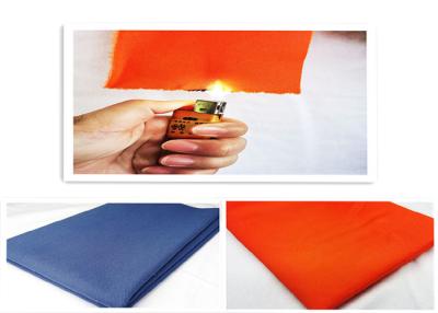 China 100% Cotton Khaki Fire Retardant Fabric 320GSM Soft Hand Feeling 50 Washes for sale