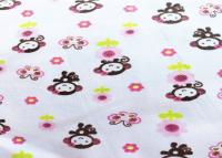 China 150GSM Cotton Flannel Printed Fabric Cute Kids Pattern Dyeing Fabric 43/44 Inch for sale