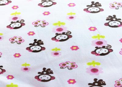 China 150GSM Cotton Flannel Printed Fabric Cute Kids Pattern Dyeing Fabric 43/44 Inch for sale