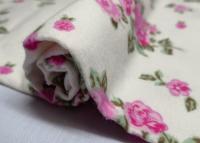 China 100% Cotton Flannel Fabric Bleached White Printed 40x42 200cm Width for Baby Clothing for sale