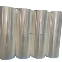 China 19 Micron Clear POF Shrink Wrap Film Roll Centerfold Polyolefin Shrink Film for sale
