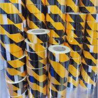 China Adhesive PE Protective Film Black Yellow Warning Tape ISO9001 SGS CE ROHS Approved for sale