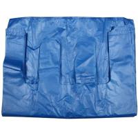 China OEM Blue Vest Style Plastic Carrier Bags 0.03mm Thickness Large Plastic Grocery Bags for sale