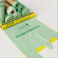 China Biodegradable Compostable Plastic Vest Carrier Bags For Shopping Grocery Retail for sale