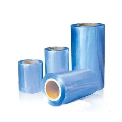 China Clear Blue PVC Shrink Wrap Film Tensile Strength ≥45Mpa 350mm-810mm for sale