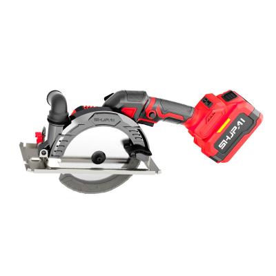 China 45 Degree Bevel Cordless Circular Saw 165mm 21V Brushless 63mm Depth Woodworking Saw for sale