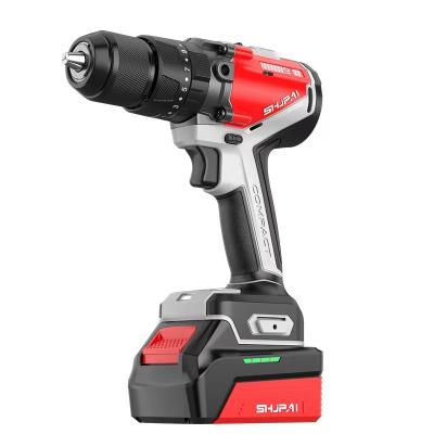 China Multifunctional Lithium 20V Portable Cordless Brushless Power Drill 2 In 1 For Wood Metal Drilling for sale