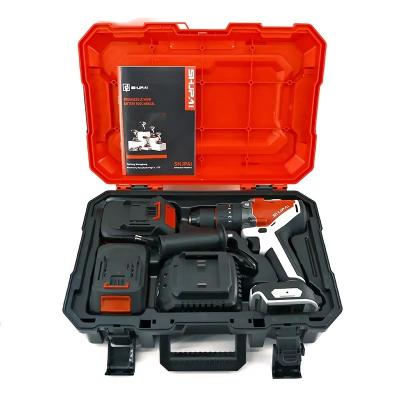 China 60N.M Torque 21V Cordless Drills 2.0Ah Lithium Battery Powered Electric Driver Home DIY Tool Kit for sale