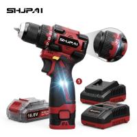 China TG1810 16.8V Brushless Drill 60N.M Max Torque Dual Speed 2 Batteries 3/8