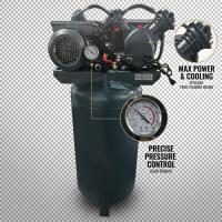 China Single Phase Air Compressor 8 Bar 100L Vertical Tank 1.5KW Quiet Workshop Unit for sale
