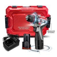 China 16V Brushless Drill Driver 60N.M Torque 0.84kg Cordless Screwdriver Kit With 2 Batteries Hard Case for sale