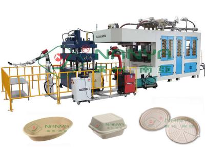 China 300Kg/H Biodegradable Pulp Molding Tableware Equipment with 40 Ton Pressure for Bagasse & Bamboo Products for sale