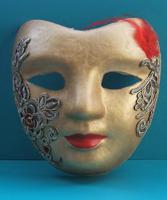 China Pulp Molded Party Masks NYM0607 - Unbleached DIY Paintable Design, 2000 Pieces MOQ, Biodegradable Material for sale